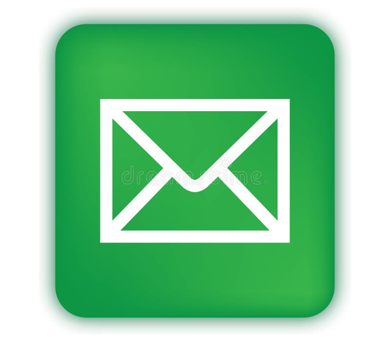 E-Mail Icon with Green Box stock illustration. Illustration of design ...
