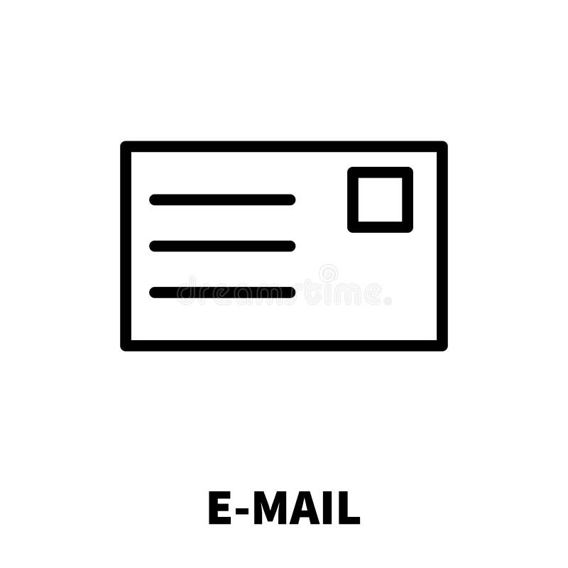 E-mail Icon or Logo in Modern Line Style. Stock Vector - Illustration ...