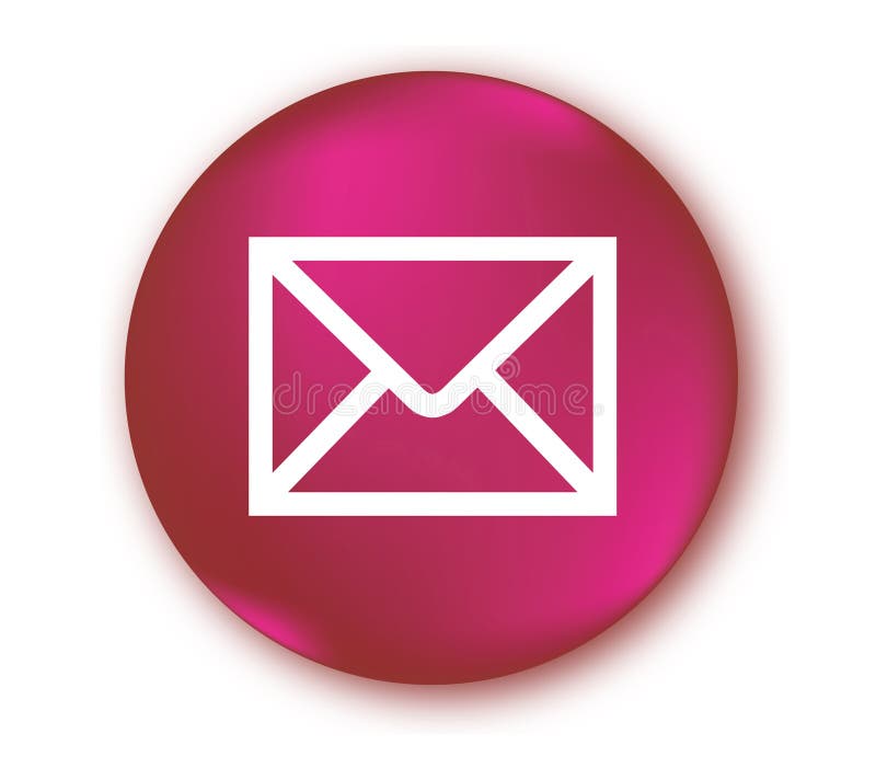 E-Mail Icon with Purple Background Stock Illustration - Illustration of ...