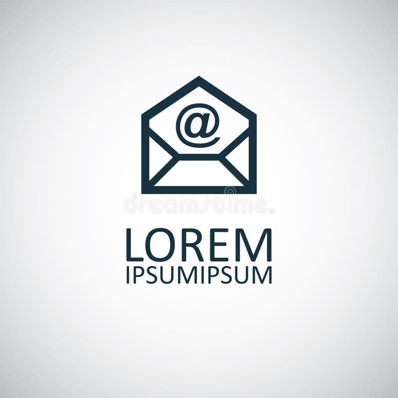 E-mail Icon. Trendy Simple Concept Stock Vector - Illustration of paper ...