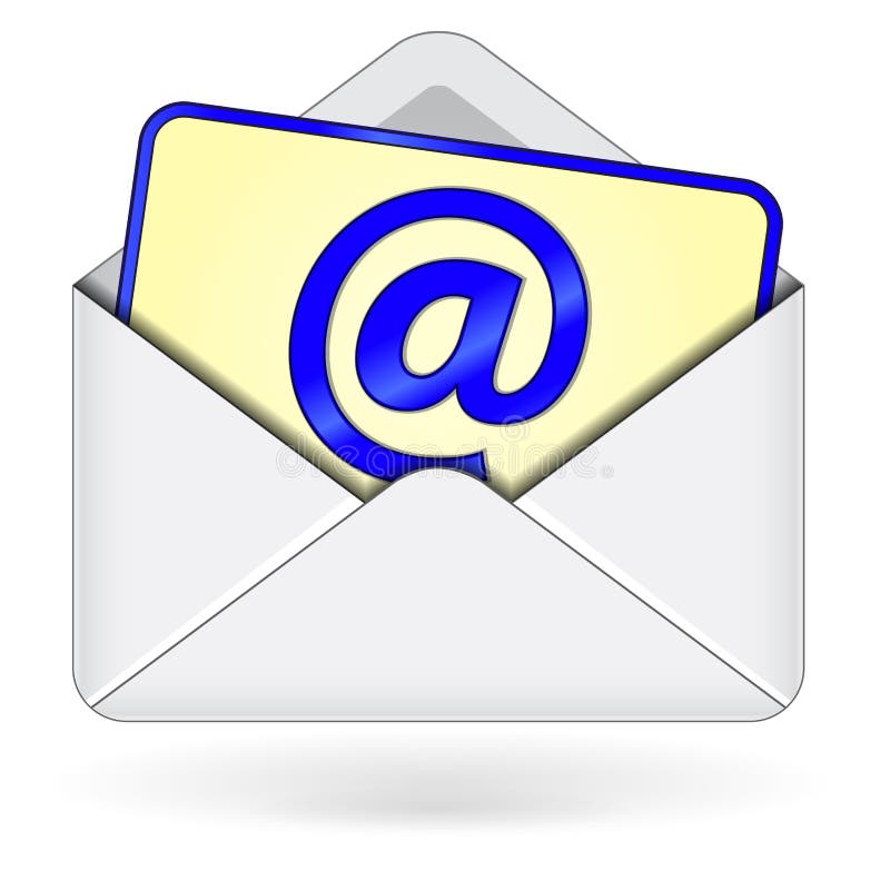 EMail icon blue stock illustration. Illustration of message - 17264692