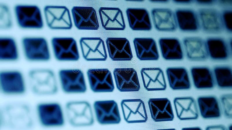 E-Mail Icons on the Screen stock photo. Image of open - 151023966