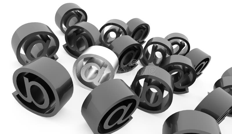 E-mail Icons on White Background. Stock Illustration - Illustration of ...