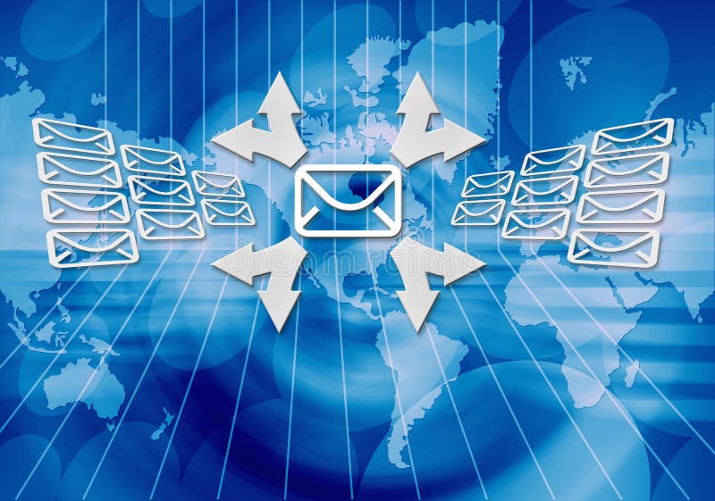 E-mail and Internet stock illustration. Illustration of technology ...