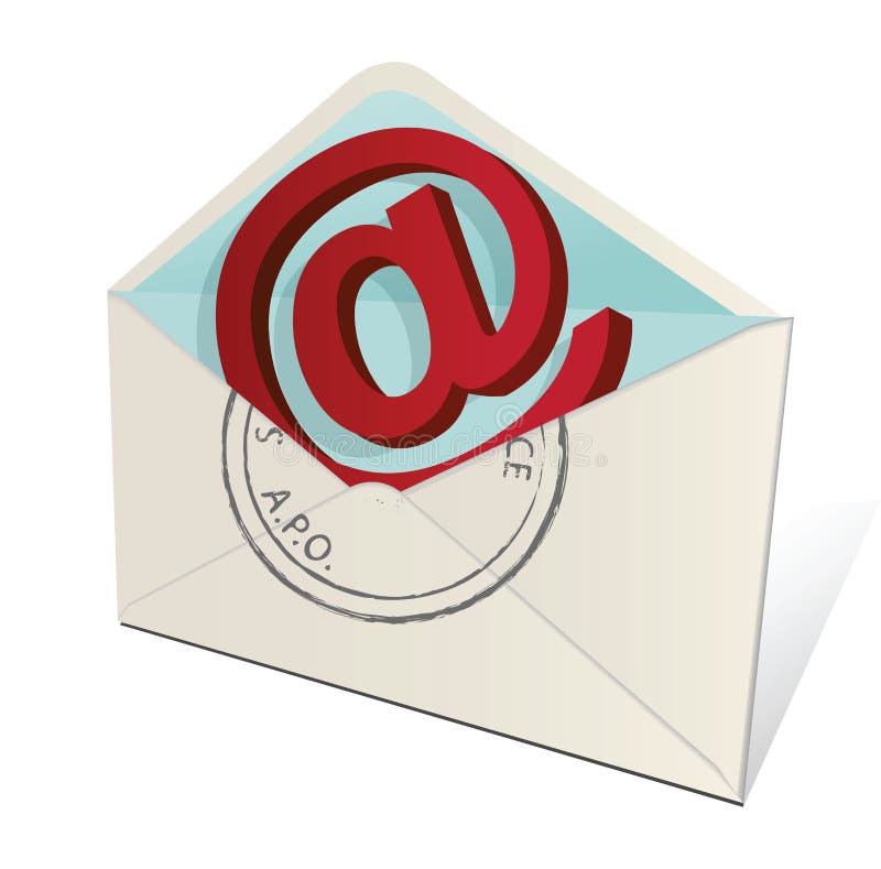 E-Mail letter stock illustration. Illustration of recieve - 5616448