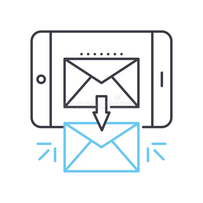 E-mail Line Icon, Outline Symbol, Vector Illustration, Concept Sign ...