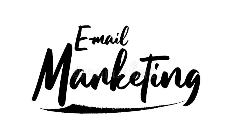E-mail Marketing Elegant Bold Typography Text Lettering Vector Design ...