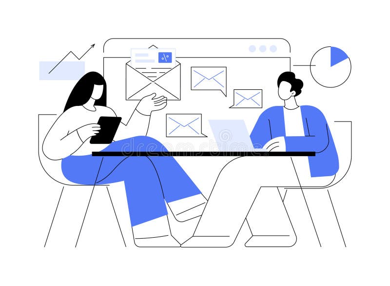 E-mail Marketing Isolated Cartoon Vector Illustrations. Stock ...