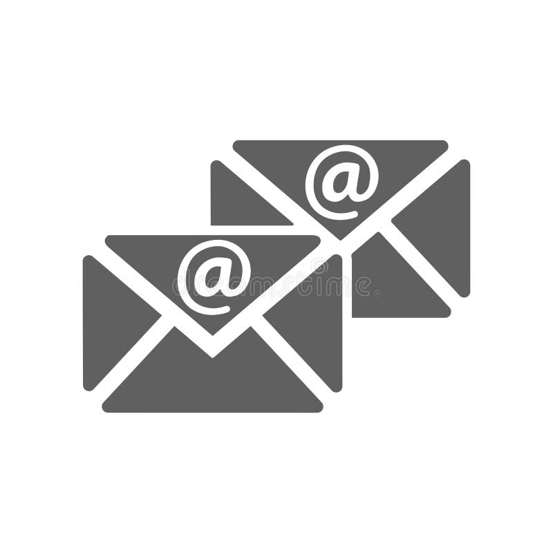 E-mail Marketing, Message Icon / Gray Color Stock Vector - Illustration ...