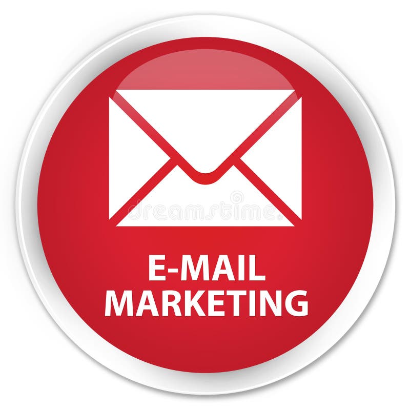 E-mail Marketing Premium Red Round Button Stock Illustration ...