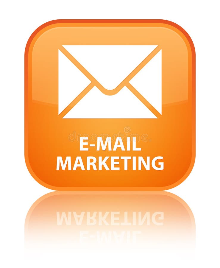 E-mail Marketing Special Orange Square Button Stock Illustration ...