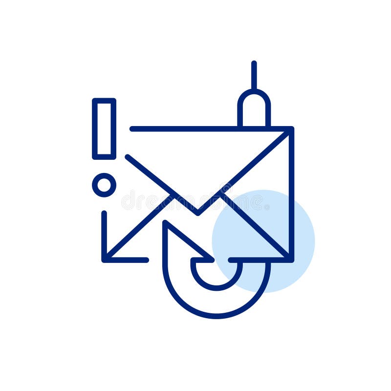 E-mail Phishing Alert. Pixel Perfect, Editable Stroke Icon Stock Vector ...