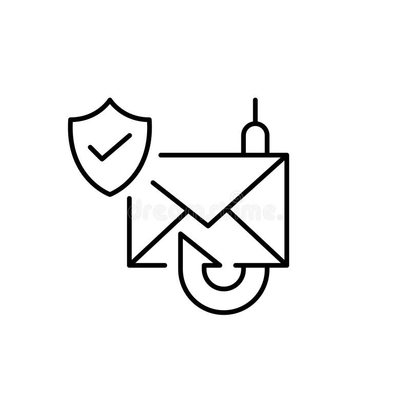 E-mail Phishing Attack Protection. Pixel Perfect Vector Icon Stock ...