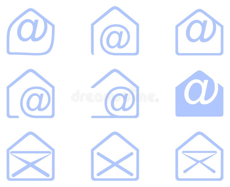 E-mail pictogram vector illustratie. Illustration of contactpersoon ...