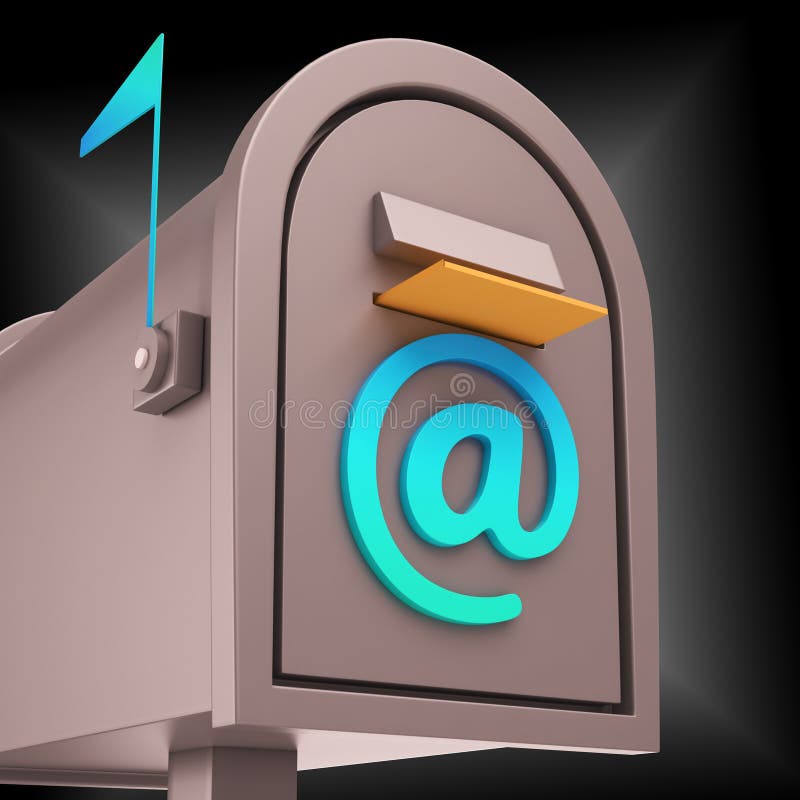 E-mail Postbox Shows Online Communication through Internet Stock ...