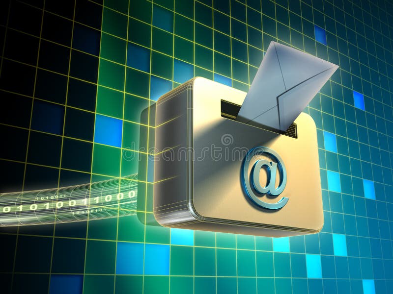 E-mail service stock illustration. Illustration of computer - 18787154