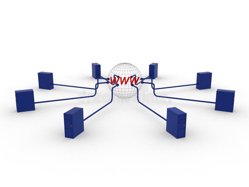 E-mail sign and servers stock illustration. Illustration of transfer ...