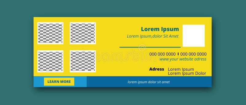 E Mail Signature Template Design.Vibrant Yellow E Mail Signature ...