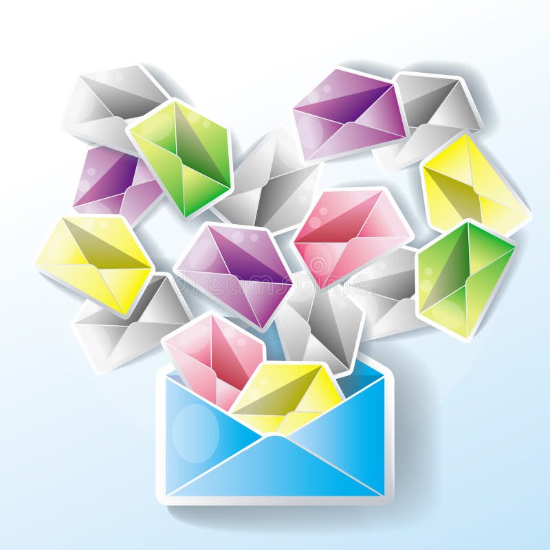 E-mail Spreading through Network (isolate) Stock Vector - Illustration ...