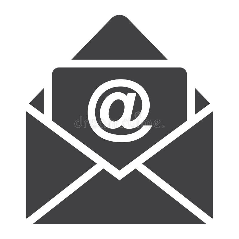 E-mail Stevig Pictogram, Envelop En Website Vector Illustratie ...