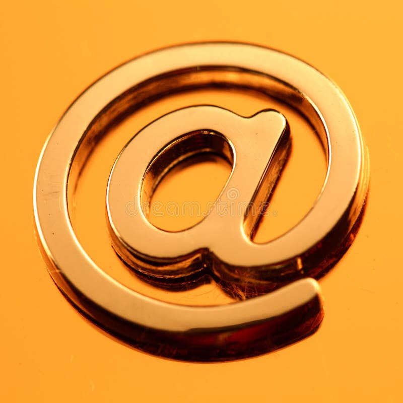 Email Alias at @ Symbol Technology Stock Image - Image of copper ...