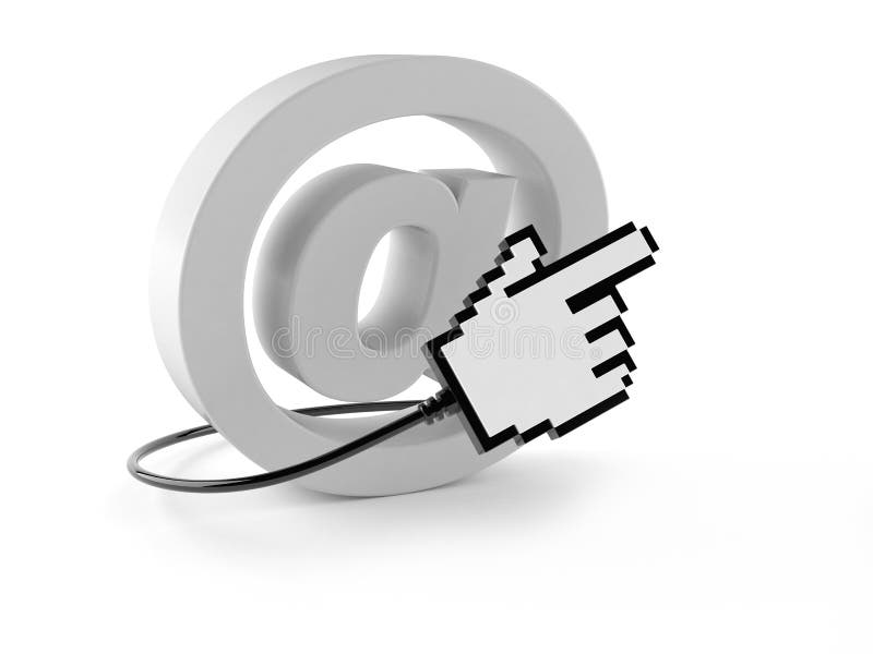 Key with cursor symbol stock illustration. Illustration of isolated ...