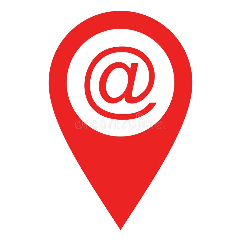 E-mail Symbol and Location Pin As Vector Illustration Stock Vector ...