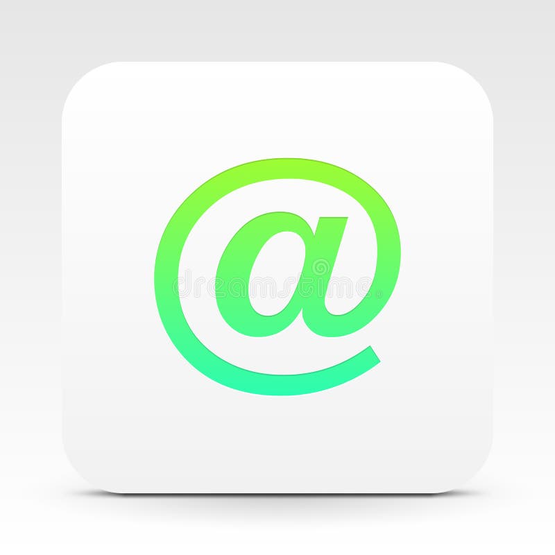 E-mail Symbol on White Text Box Stock Vector - Illustration of identity ...