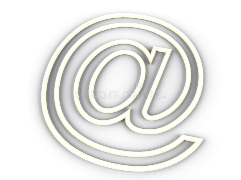 E-mail teken stock illustratie. Illustration of verzend - 2403188