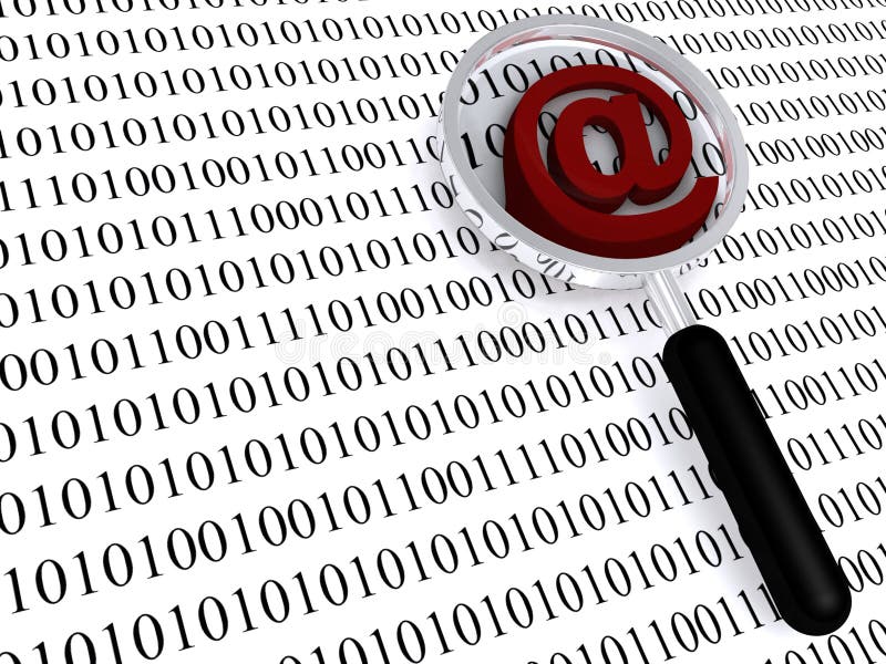 E-mail teken stock illustratie. Illustration of internet - 7642744