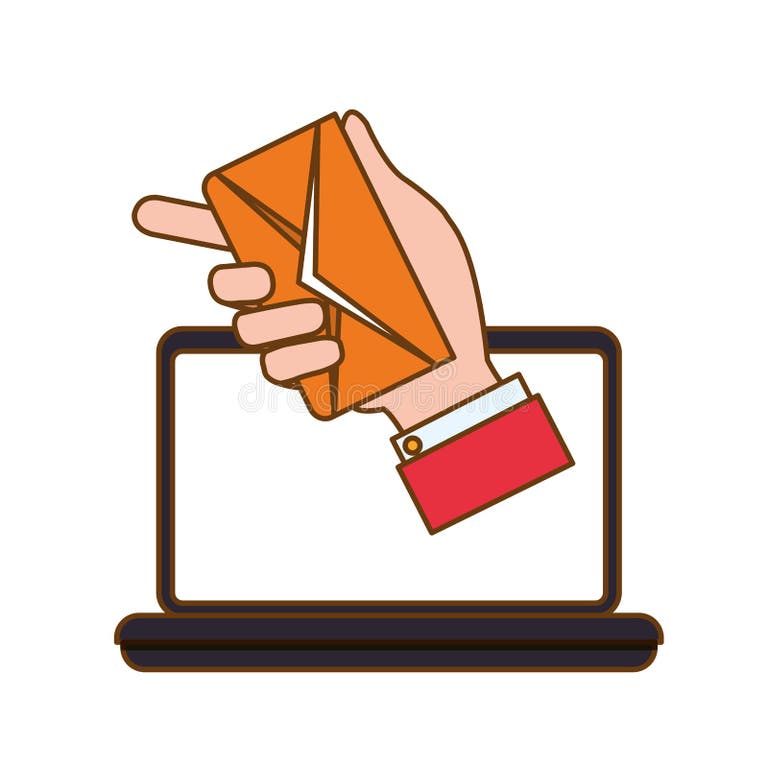 E-Mail-in Verbindung Stehendes Ikonenbild Stock Abbildung ...