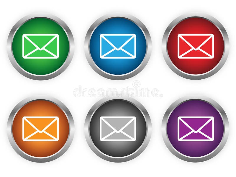 E-mail web buttons stock vector. Illustration of buttons - 30220255