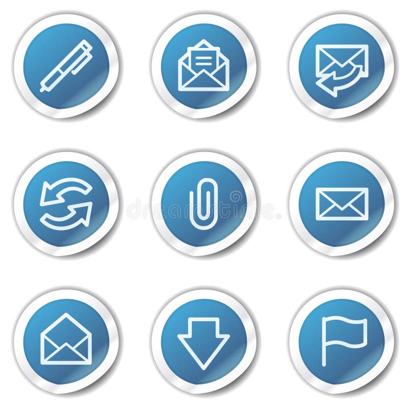 Mail Web Icons Set 2, Blue Series Stock Vector - Illustration of icons ... Mail Web Icons Set 2, Blue Series Stock Vector - Illustration of icons ...