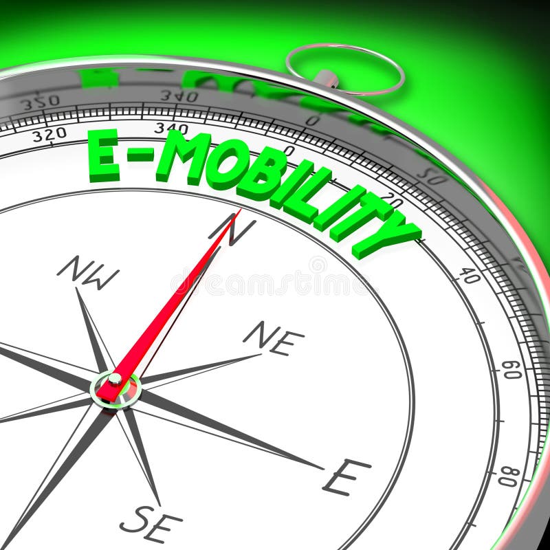 E-mobility Abstract Concept. 3D Rendering Stock Illustration ...