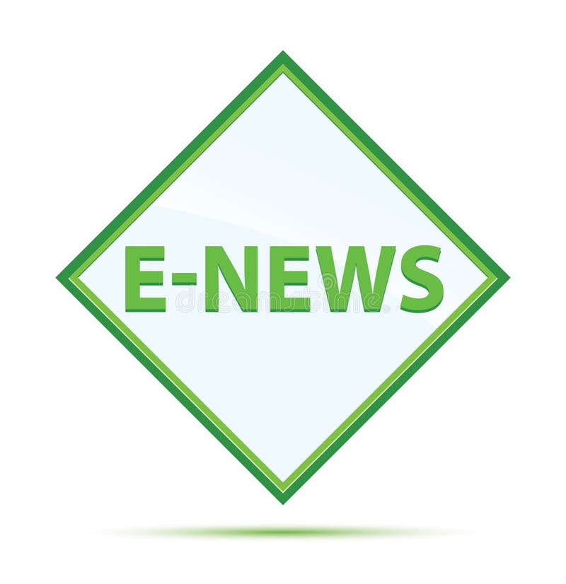 E-news Modern Abstract Green Diamond Button Stock Illustration ...