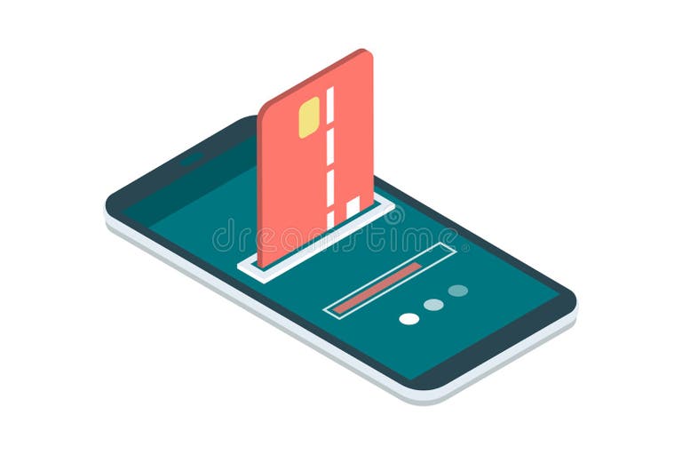 E-payment App on Smartphone Stock Vector - Illustration of augmented ...