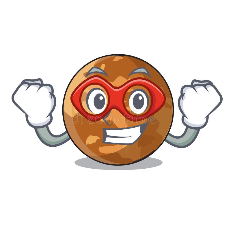 Super Hero Picture of a Cartoon Mercury Planet Ilustración del Vector ...