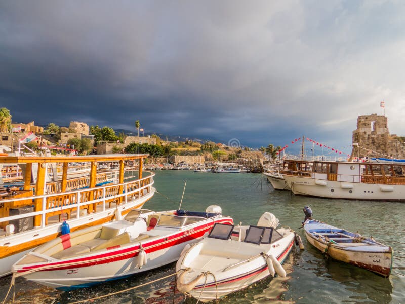 View of the Port of Byblos or Jbeil, Lebanon Image éditorial - Image du ...