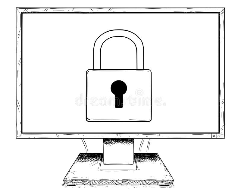 Tekening van computer vector illustratie. Illustratie bestaande uit ...