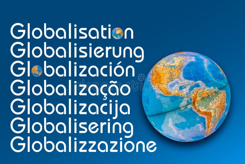 Typographic Globalisation Concept Fotografia Stock - Immagine di ...
