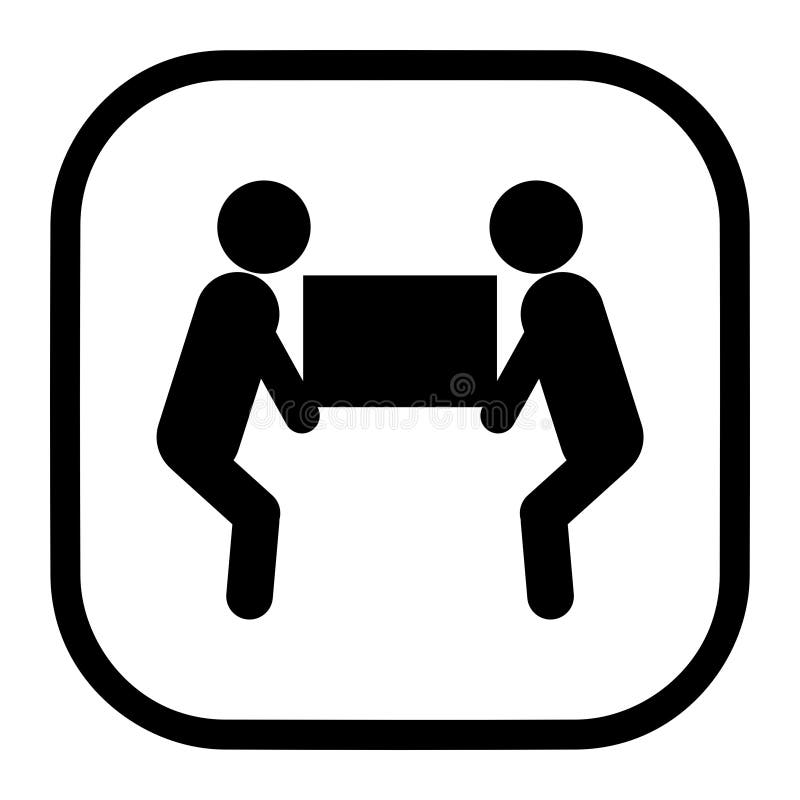 Two Person Heavy Lift Symbol Vector 向量例证 - 插画 包括有 例证, 处理: 143158644