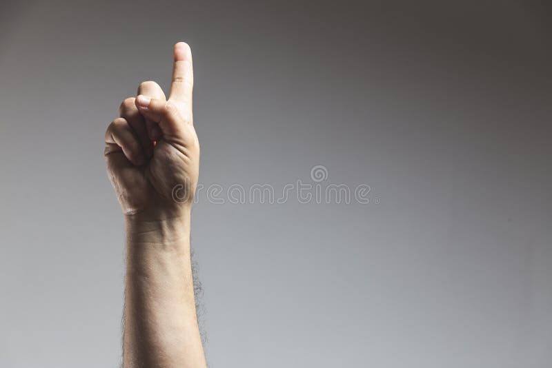 Main Avec Le Doigt Montrant Juste. Image stock - Image du aide, curseur ...