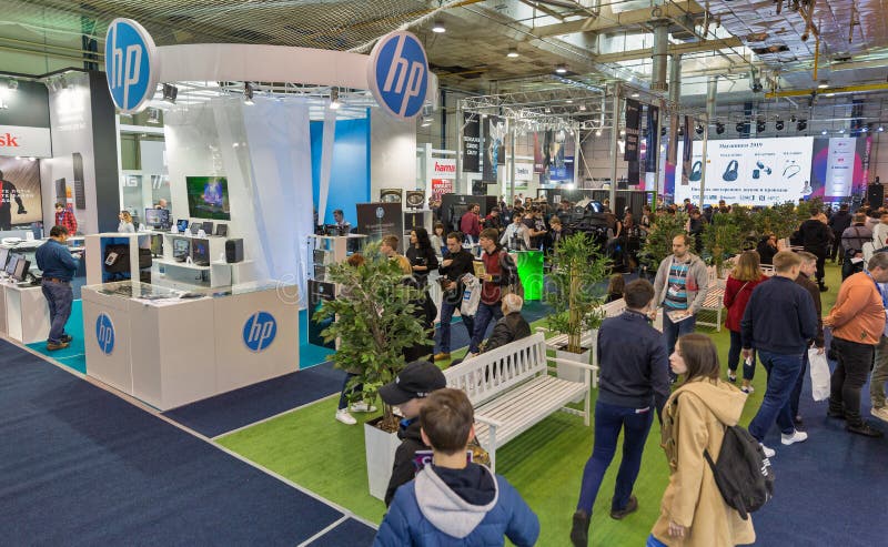 People Visit Hewlett-Packard Booth during CEE 2019 in Kyiv, Ukraine ...