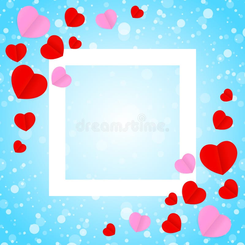 Capítulo Con Los Corazones Y El Fondo Azules Stock de ilustración ...