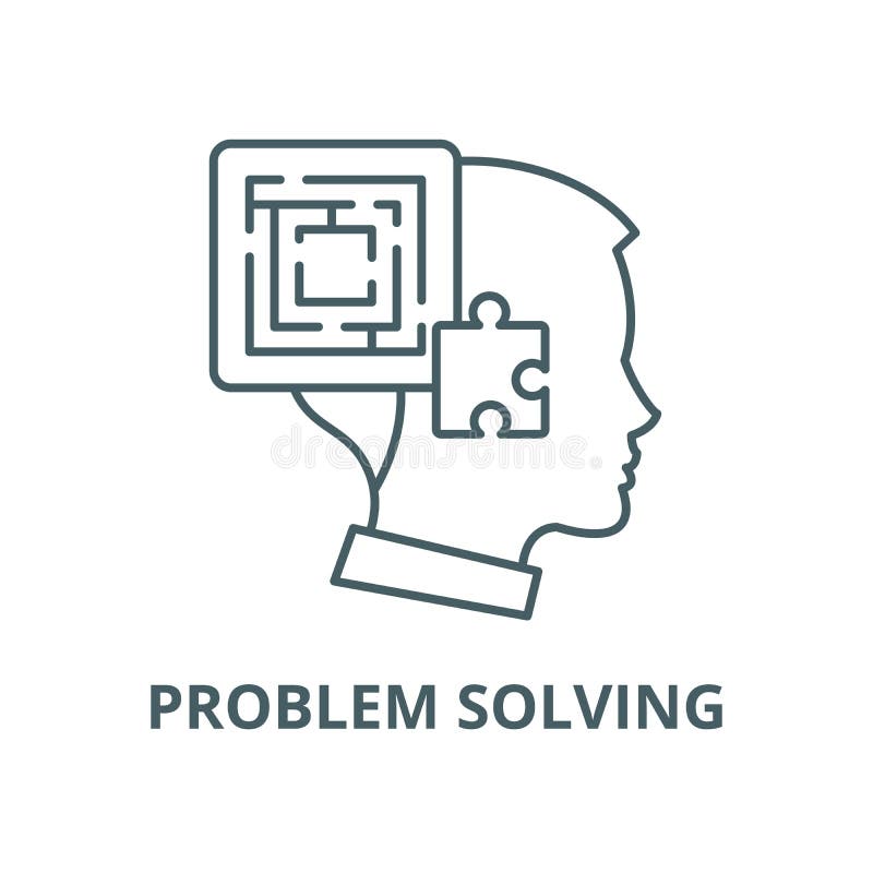 Linea Concetto Di Soluzione Dei Problemi Dell'icona Illustrazione ...