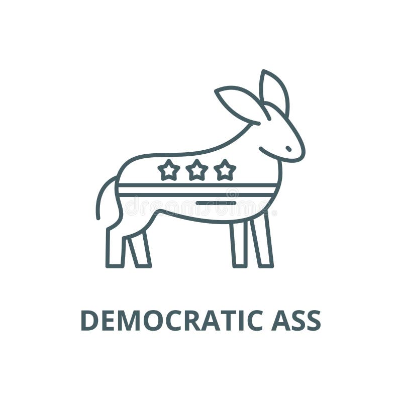 Democratisch Lineair Pictogram Het Moderne Concept O Van Het Overzichts ...