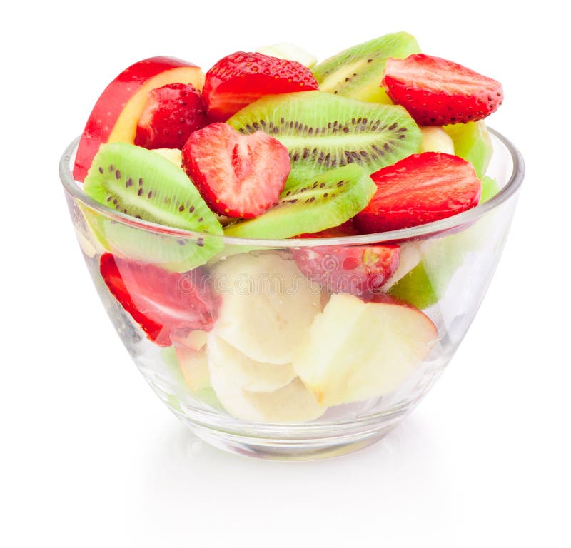 Bol De Fruit Frais D'isolement Sur Le Blanc Photo stock - Image du ...