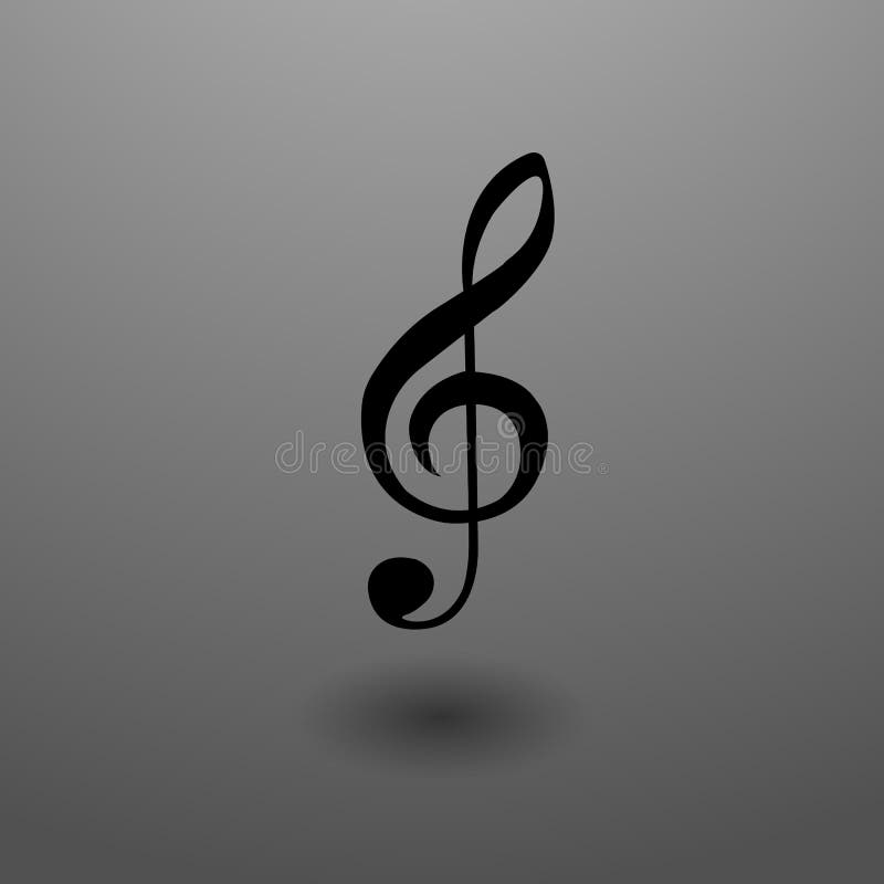 Treble Clef Abstract Vector Symbol Icon or Logo Template Illustrazione ...