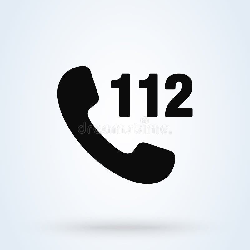 Emergency 112 Call, Simple Vector Modern Icon Design Illustration ...