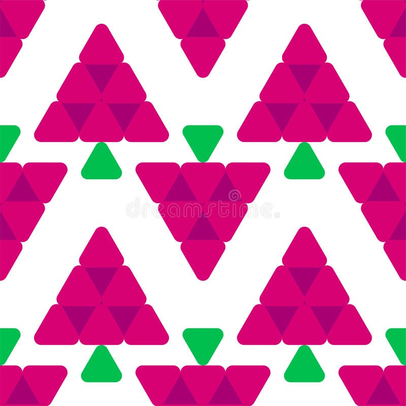 Triangle Raspberry Geometric Seamless Pattern Ilustração do Vetor ...